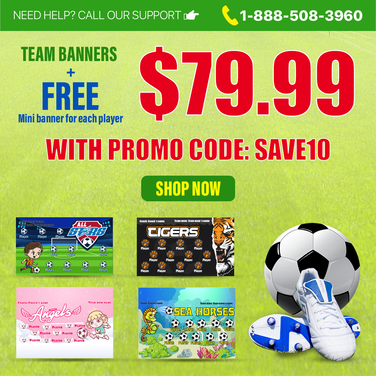Custom Soccer Banners,Softball Banners, Baseball Banners San Diego CA.